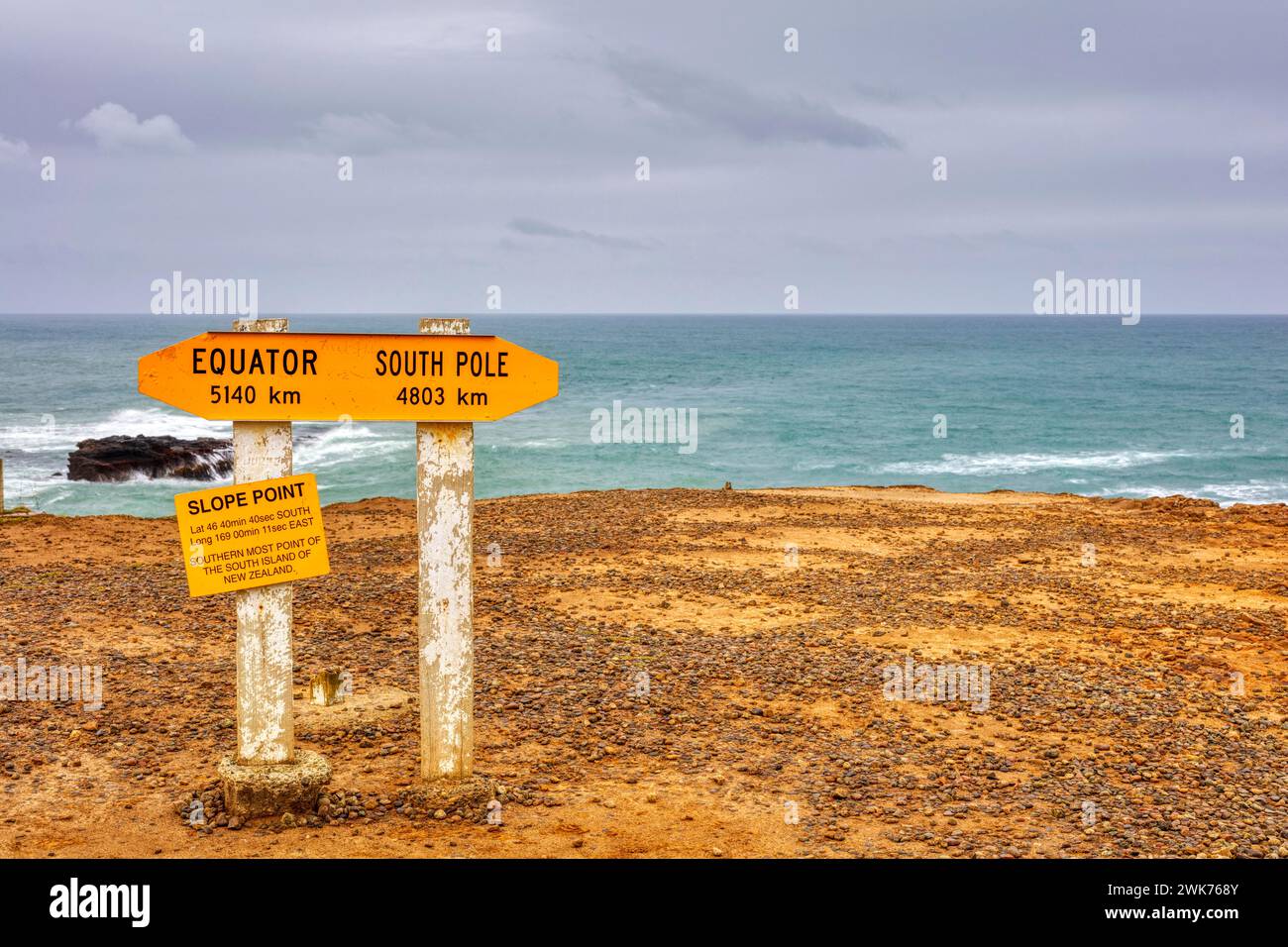Slope Point, Bezirk Southland, Neuseeland Stock Photo - Alamy