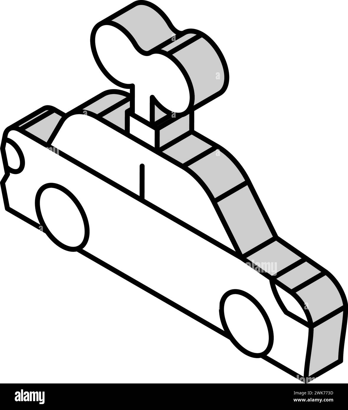 car toy kindergarten isometric icon vector illustration Stock Vector ...