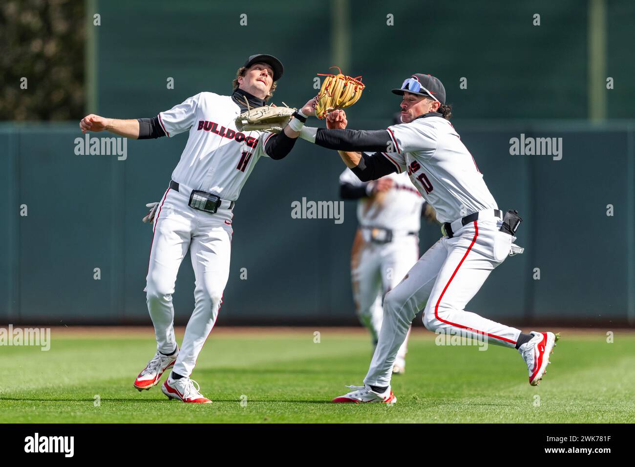 Georgia infielder Trey King (14) and Georgia outfielder John Marant (10 ...