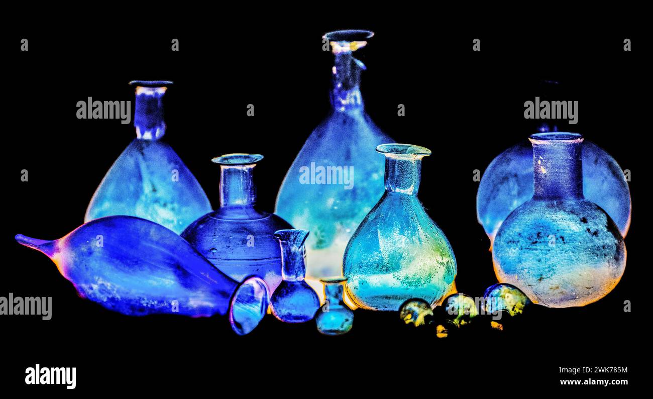 Glass vessels, 3rd-4th century, National Archaeological Museum, Villa ...