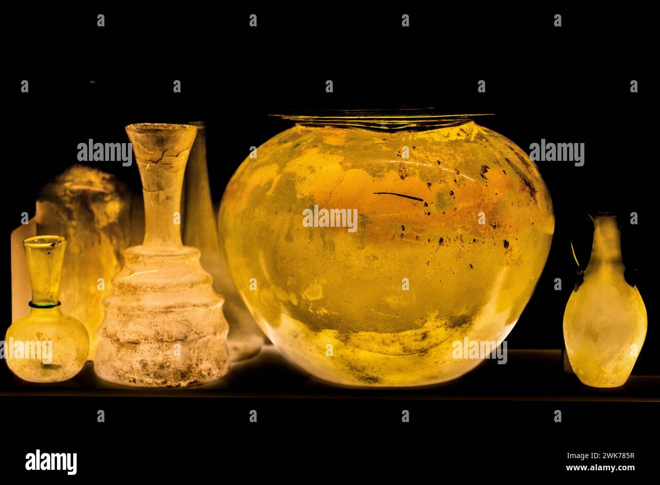 Glass vessels, 3rd-4th century, National Archaeological Museum, Villa ...
