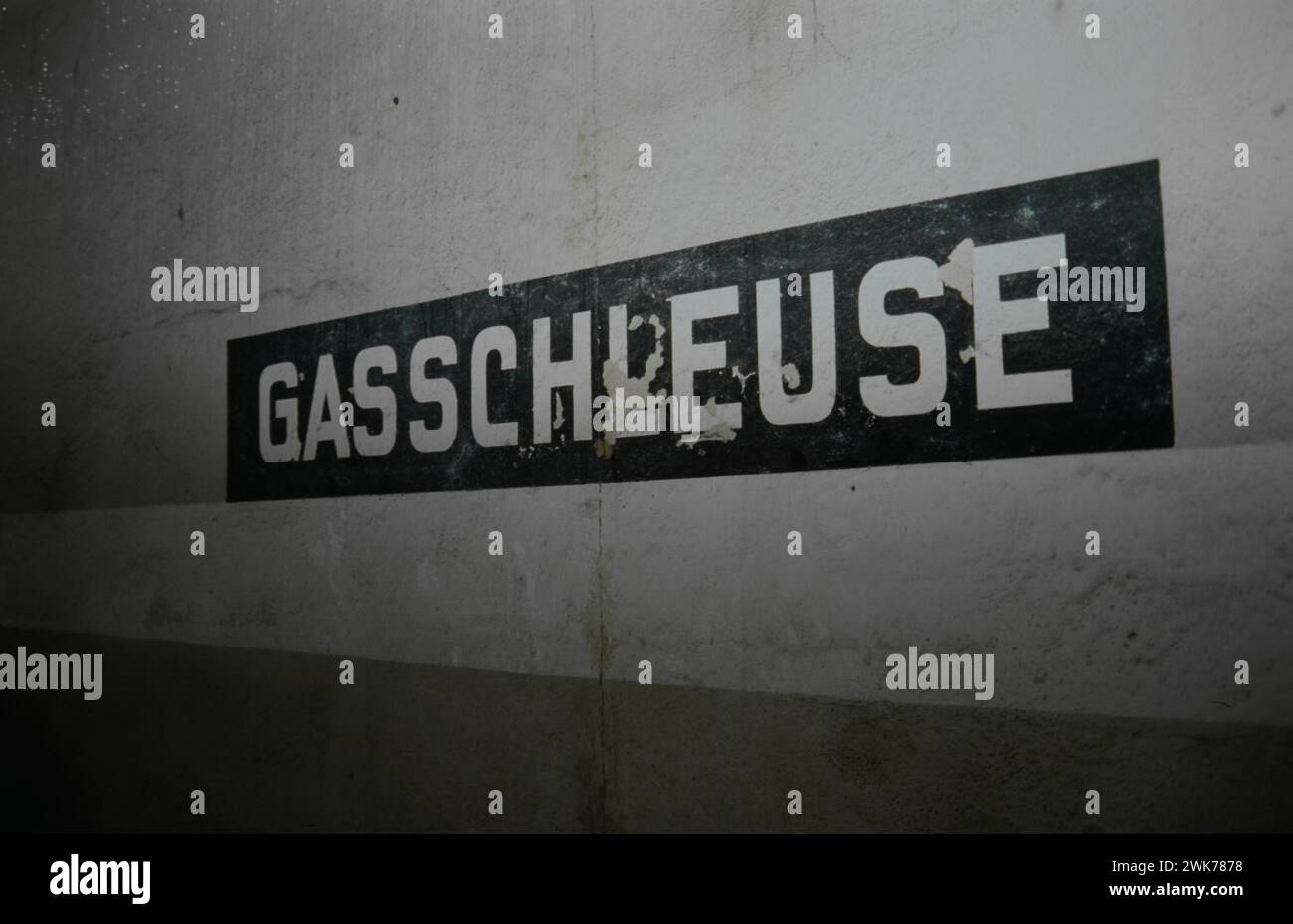 Photograph of a gas lock in a Nazi air-raid shelter in the Dresdner ...