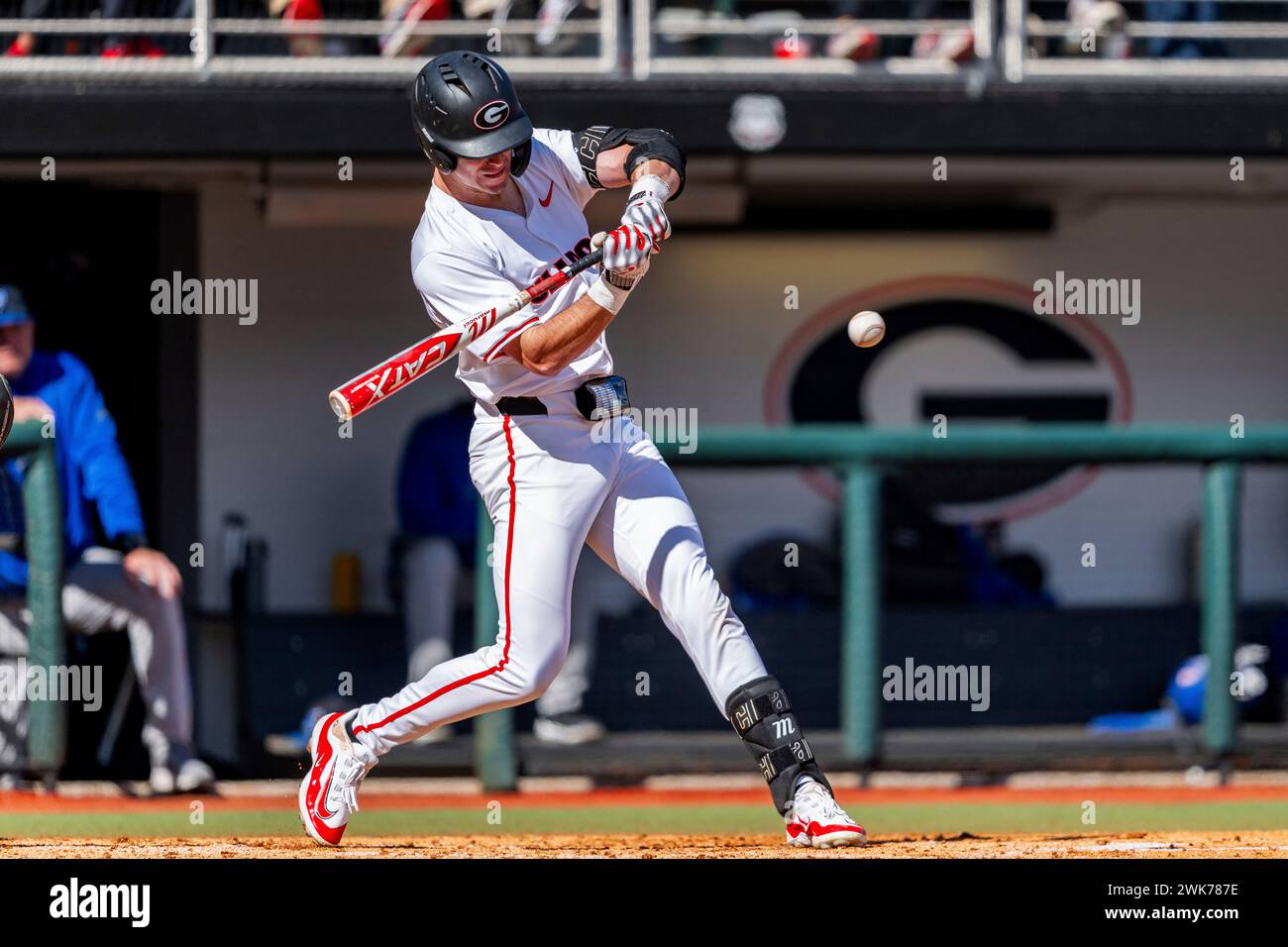 Georgia outfielder Charlie Condon (24) swings at a pitch during an NCAA ...