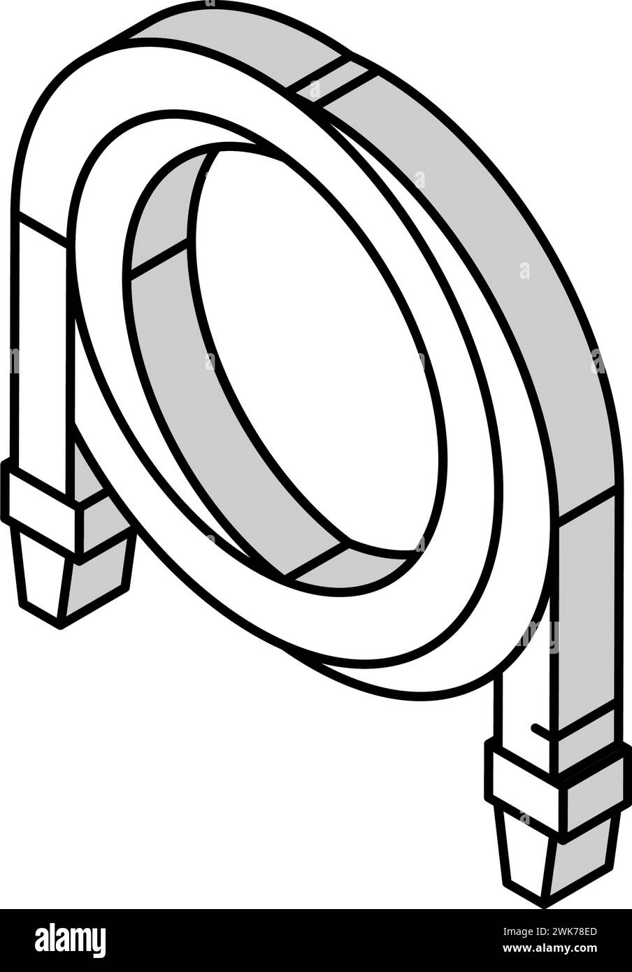 filtrate pool hose isometric icon vector illustration Stock Vector ...