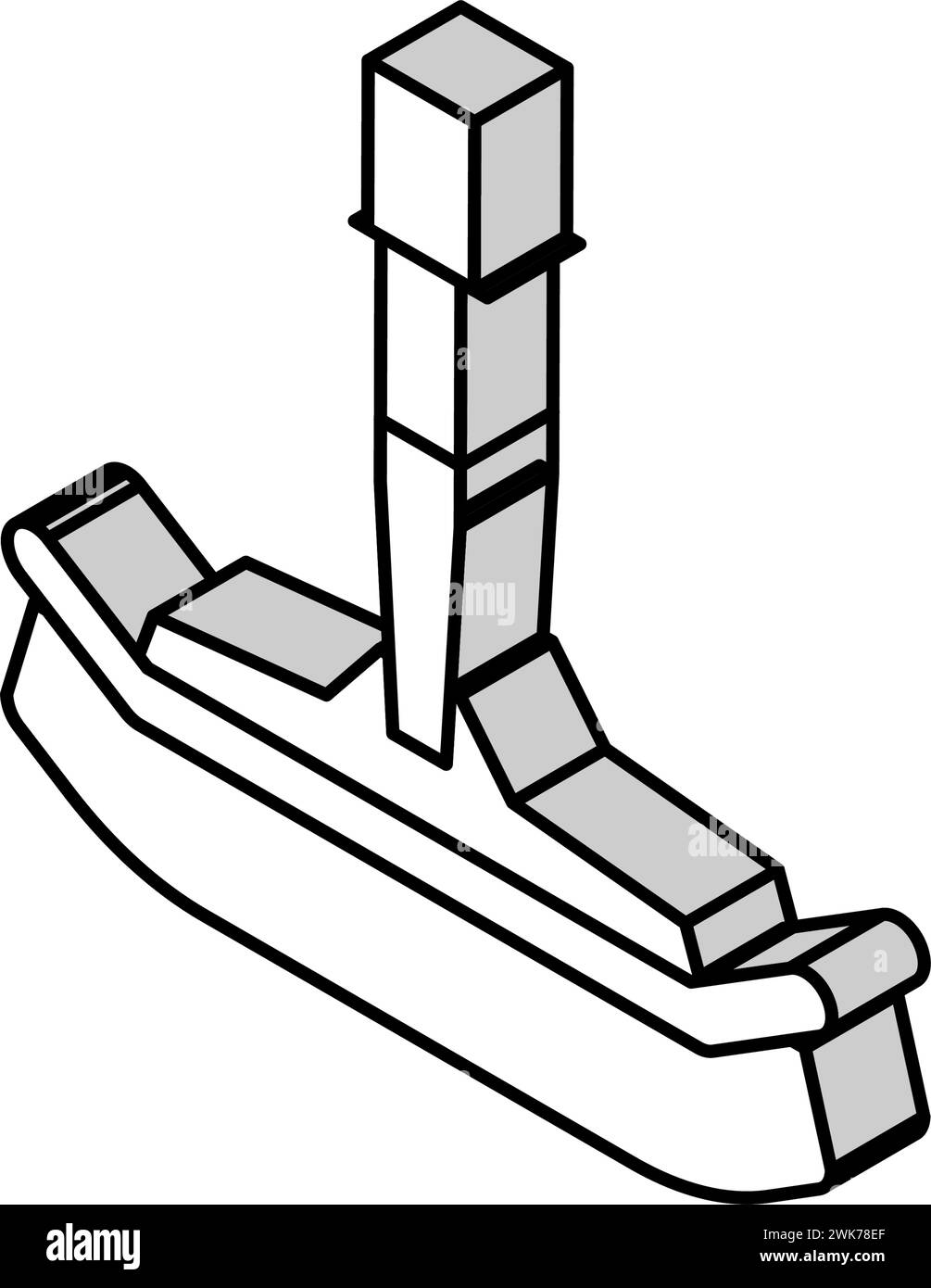 vacuum pool brush isometric icon vector illustration Stock Vector Image ...