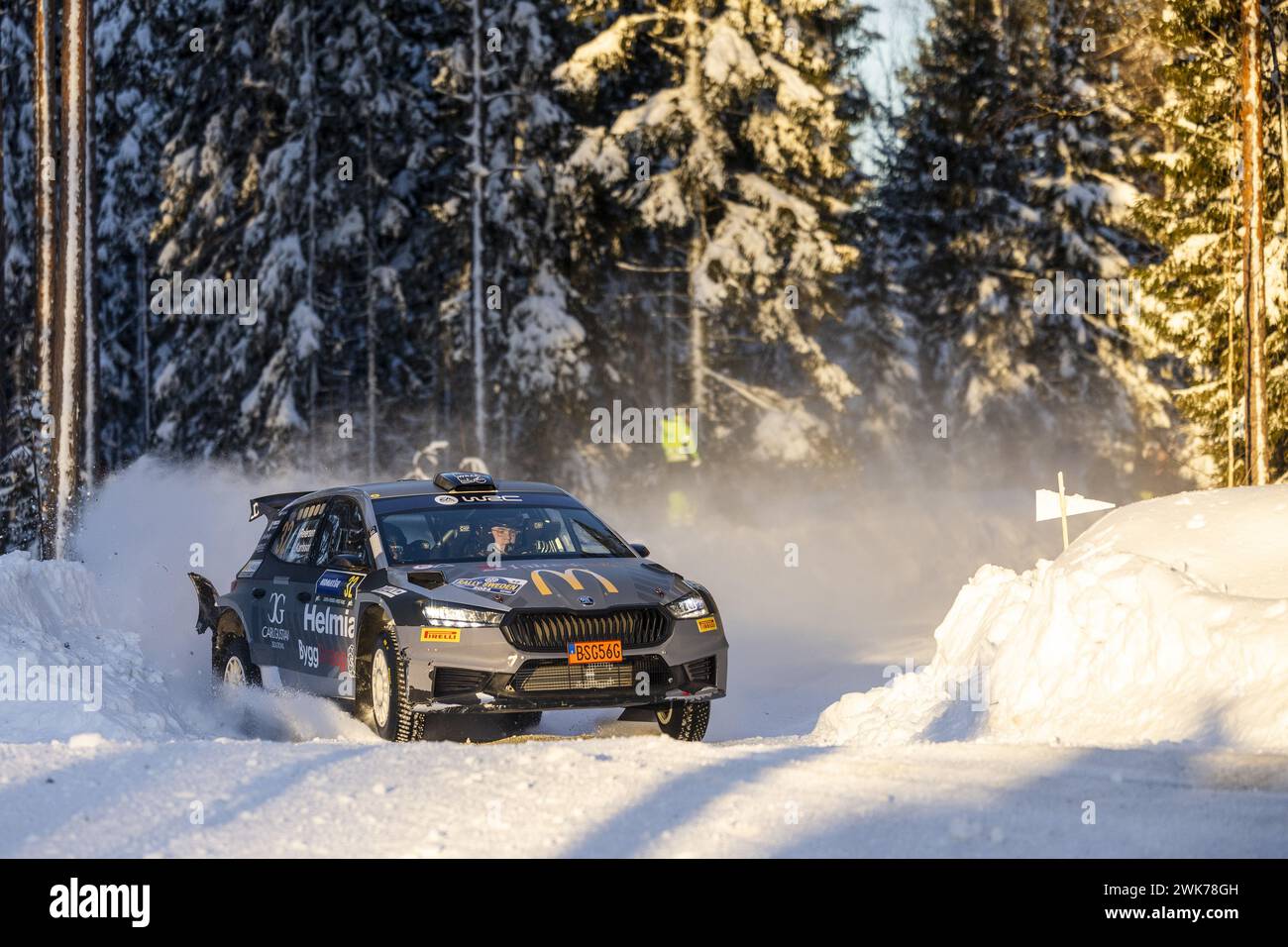 32 Isak REIERSEN, Lucas KARLSSON, Skoda Fabia RS Rally2, action during ...