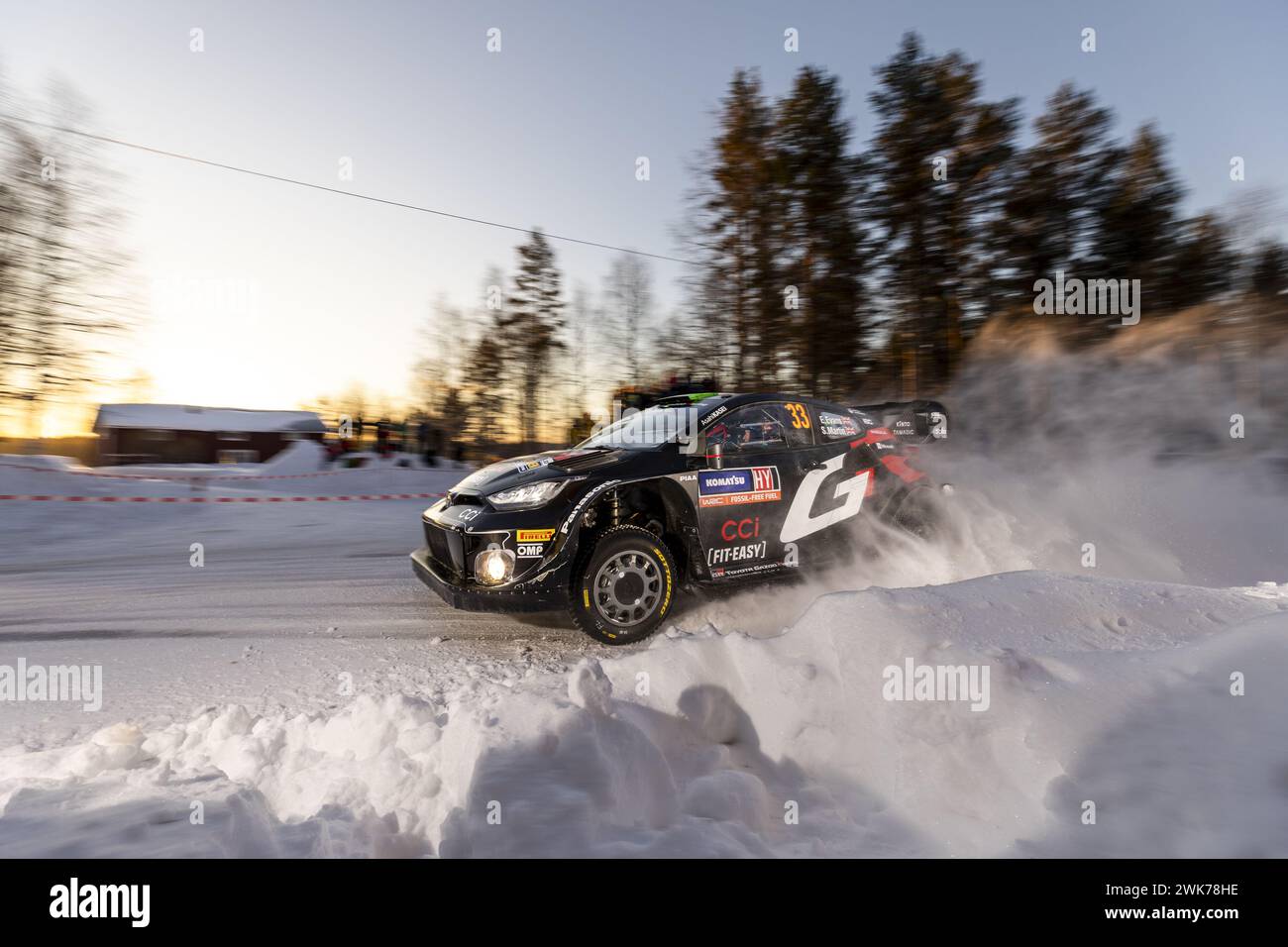 33 EVANS Elfyn, MARTIN Scott, Toyota GR Yaris Rally1, action during the Rally Sweden 2024, 2nd ...