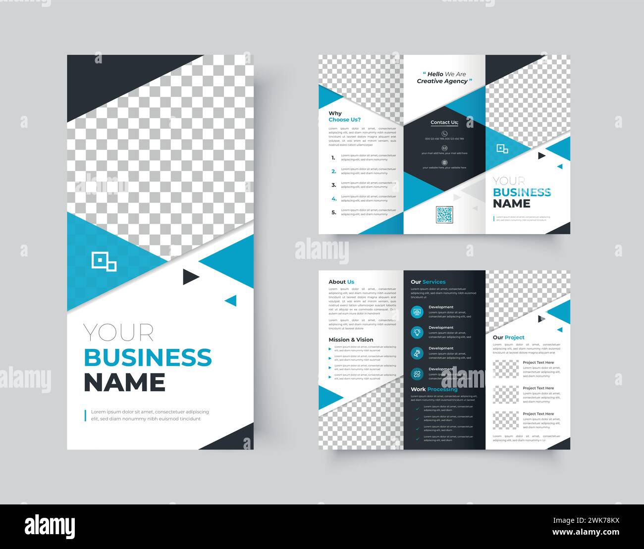 Flyer leaflet booklet layout editable Stock Vector Images - Alamy