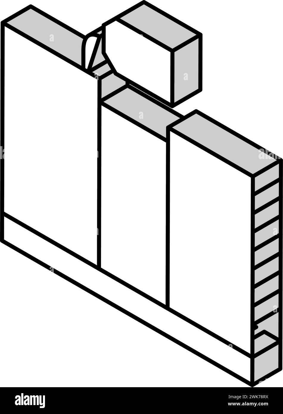rent in high rise building isometric icon vector illustration Stock ...