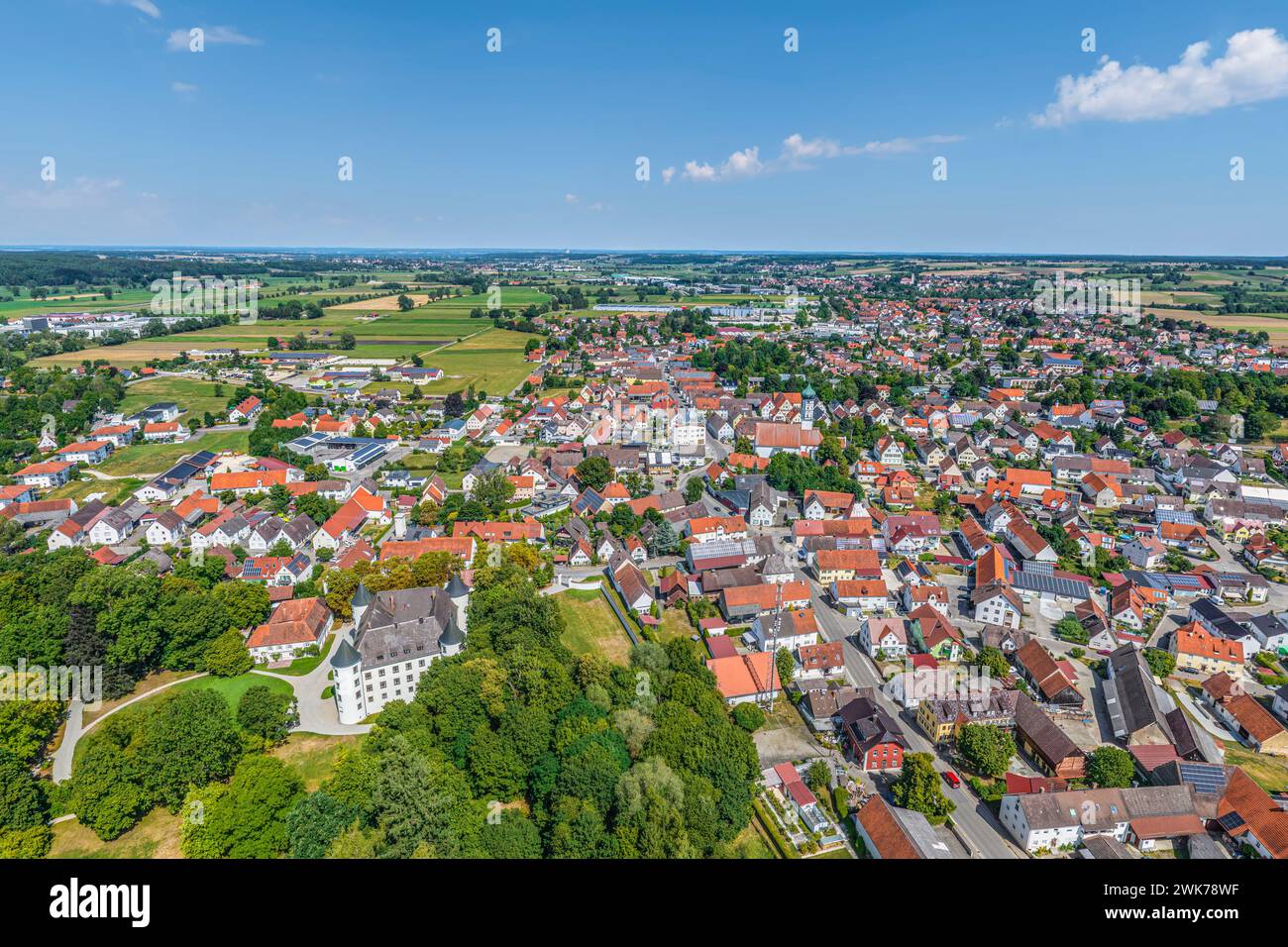 The market municipality of Jettingen-Scheppach in the Swabian region of ...