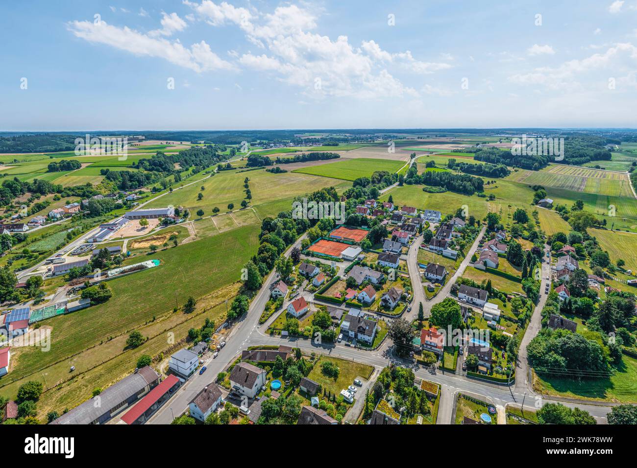 The market municipality of Jettingen-Scheppach in the Swabian region of ...