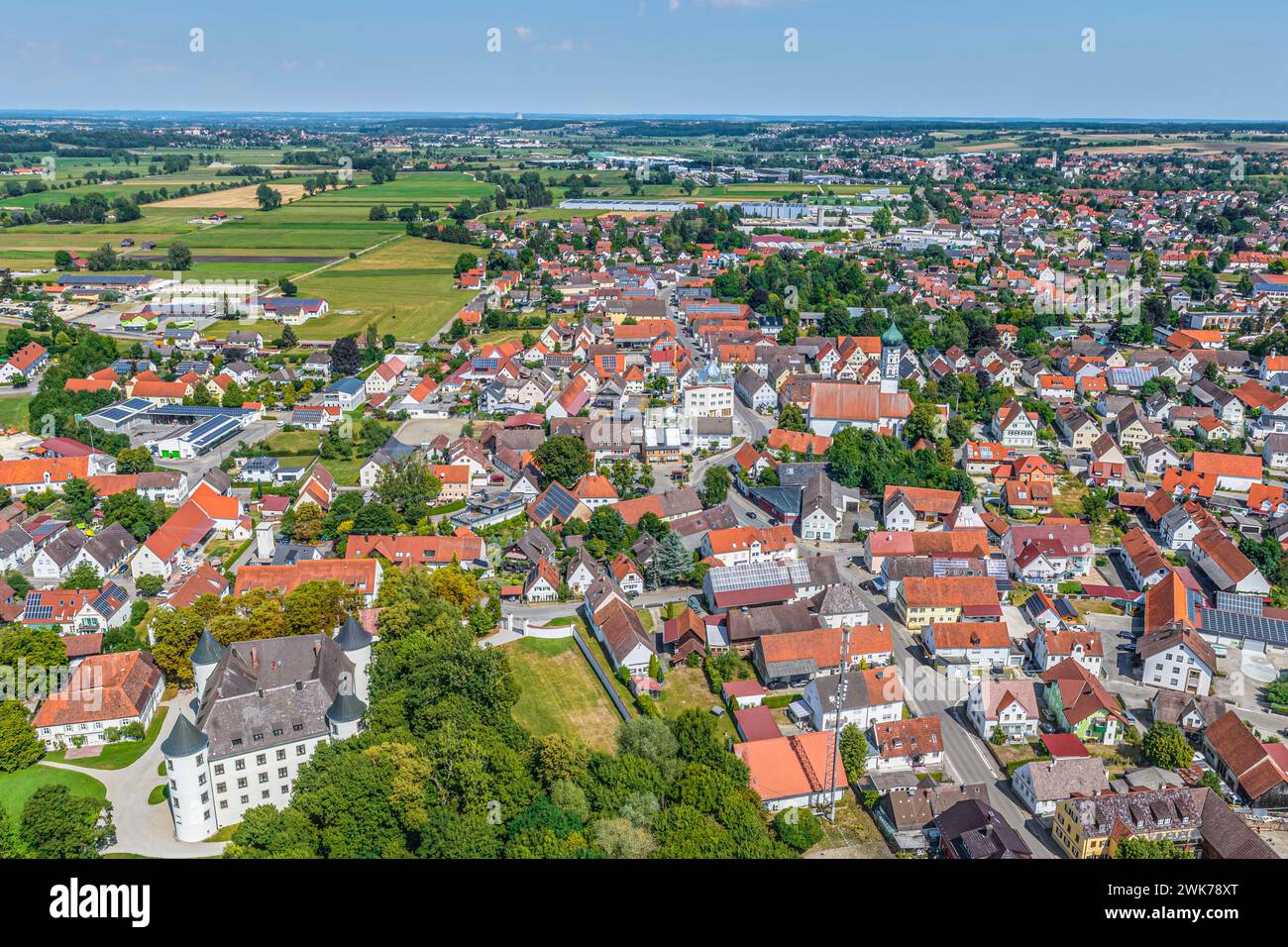 The market municipality of Jettingen-Scheppach in the Swabian region of ...