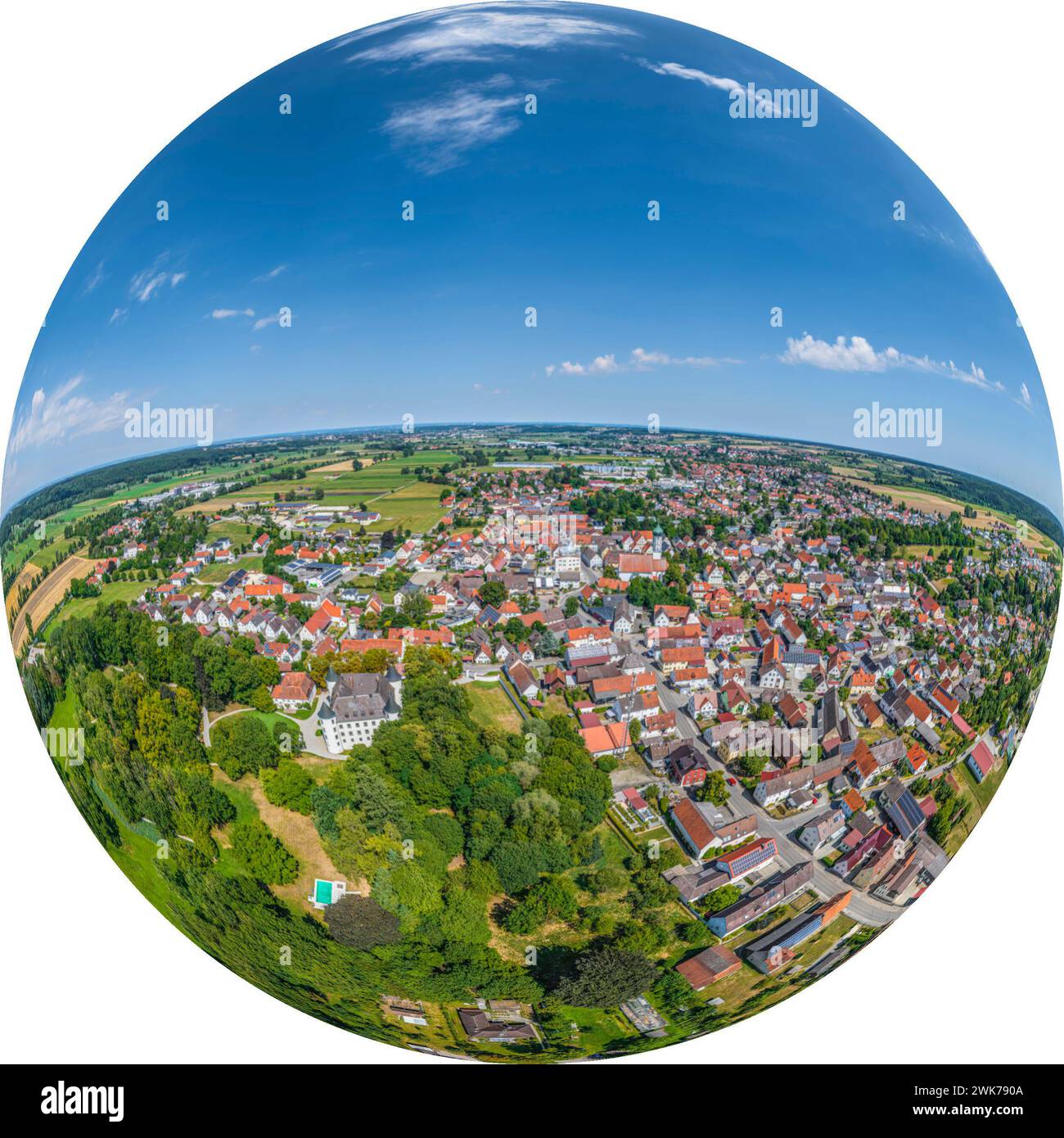 The market municipality of Jettingen-Scheppach in the Swabian region of ...