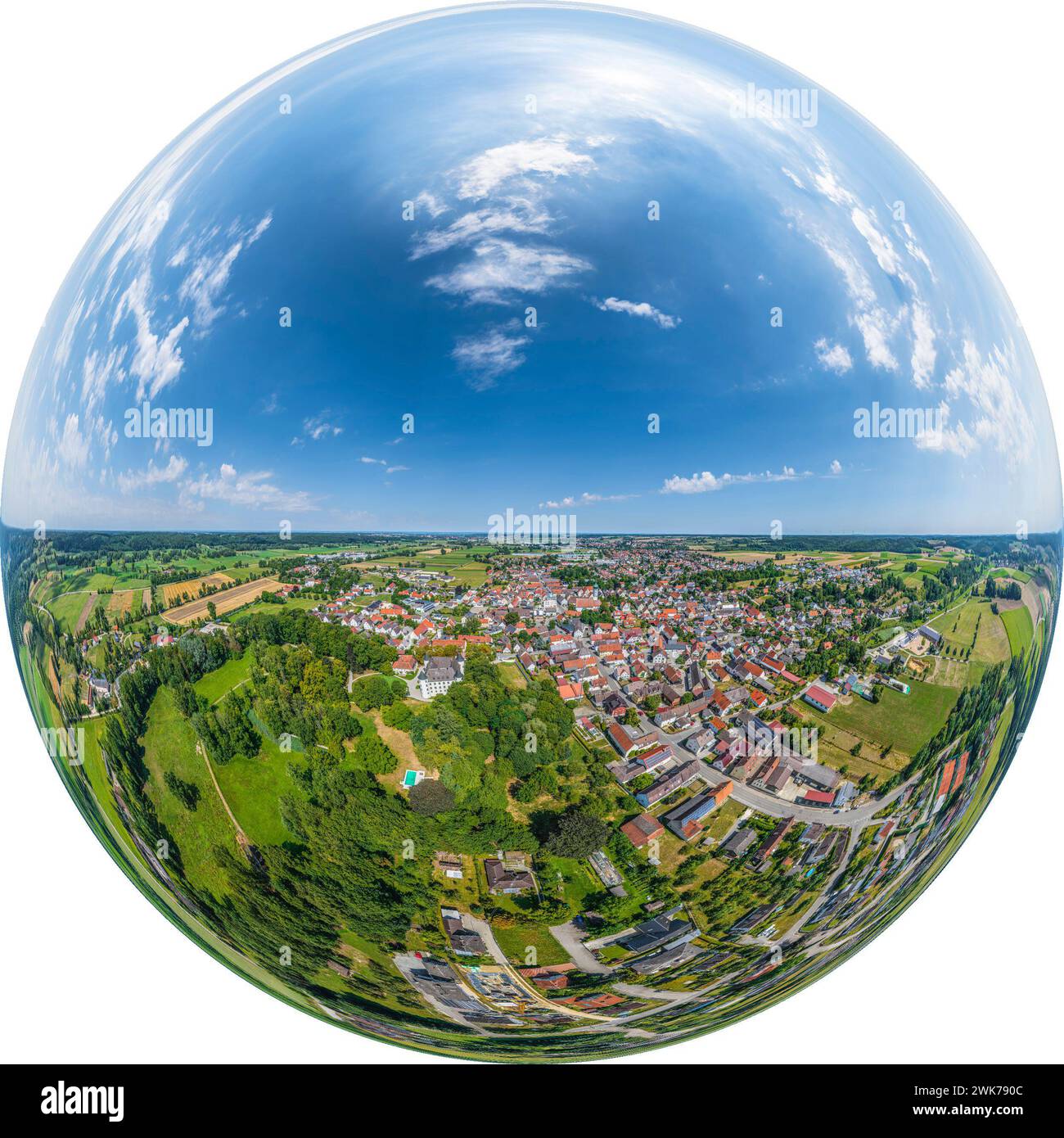 The market municipality of Jettingen-Scheppach in the Swabian region of ...