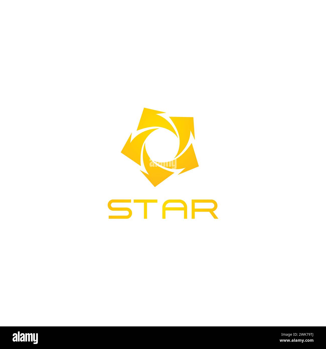 Gold star logo black Stock Vector Images - Alamy