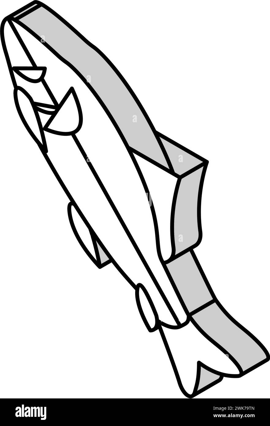 catla catla fish isometric icon vector illustration Stock Vector Image ...