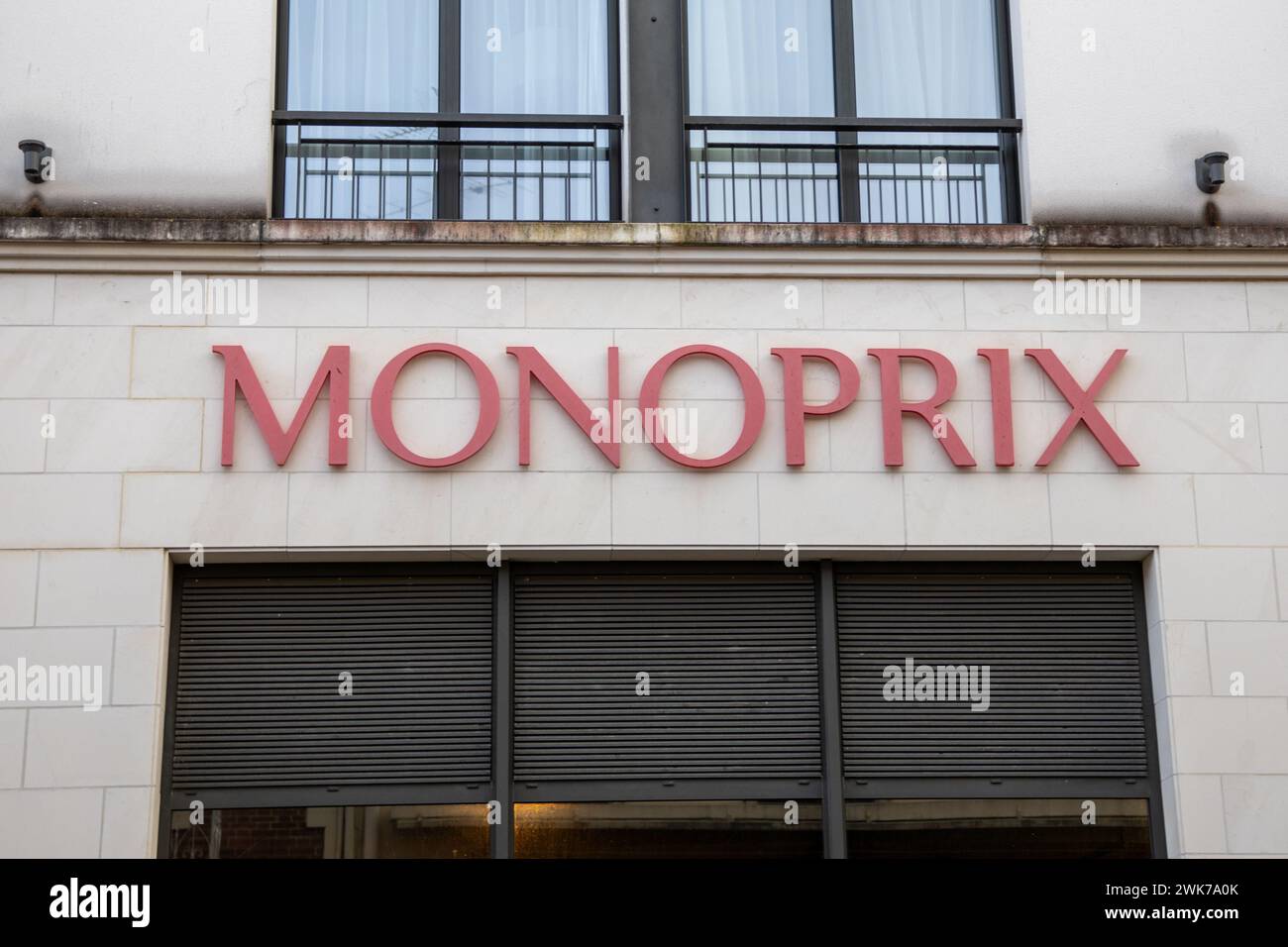 Bordeaux , France - 02 12 2024 : Monoprix sign logo shop and text brand ...