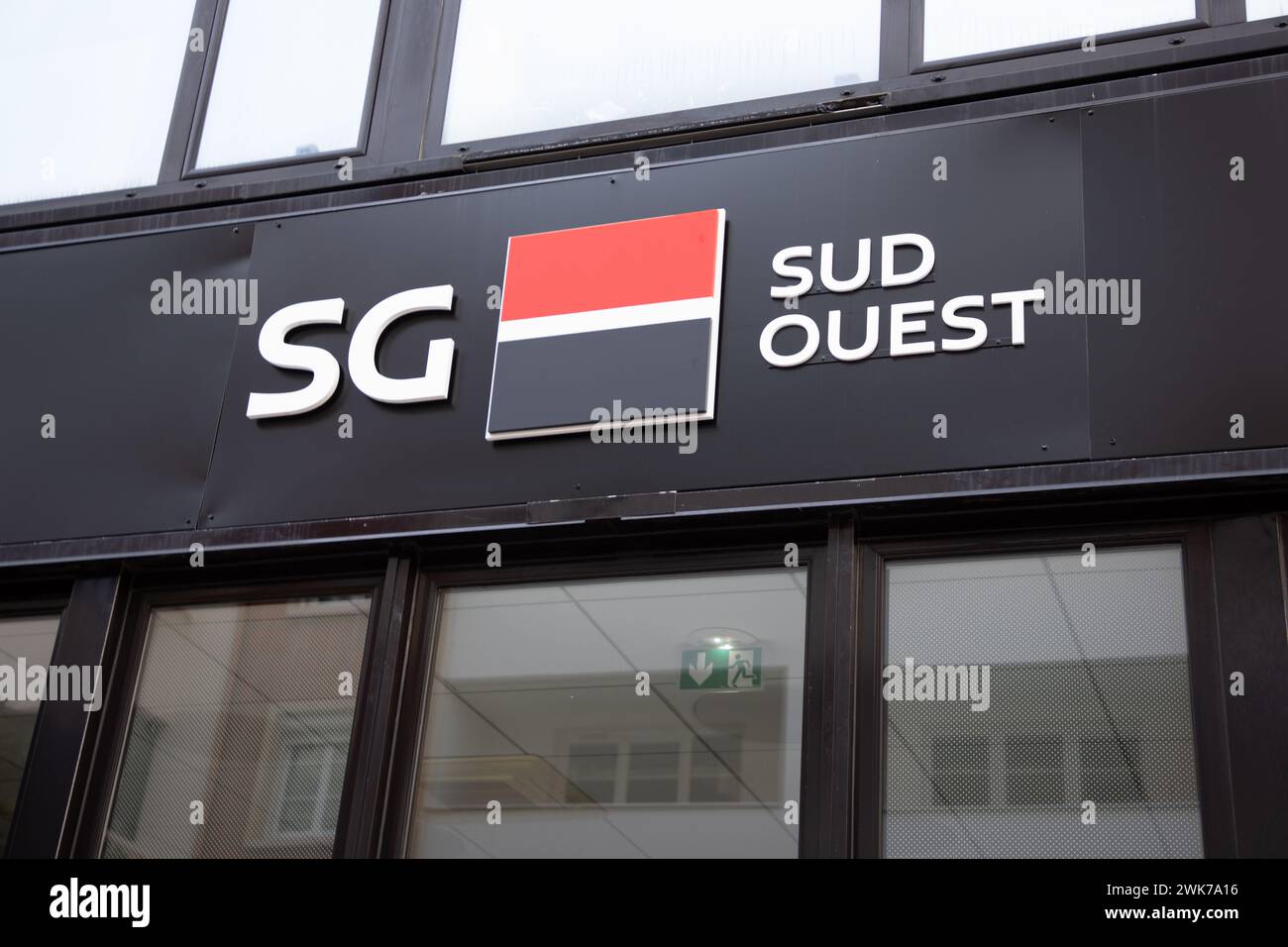 Bordeaux , France - 02 05 2024 : sg sud ouest societe generale french ...