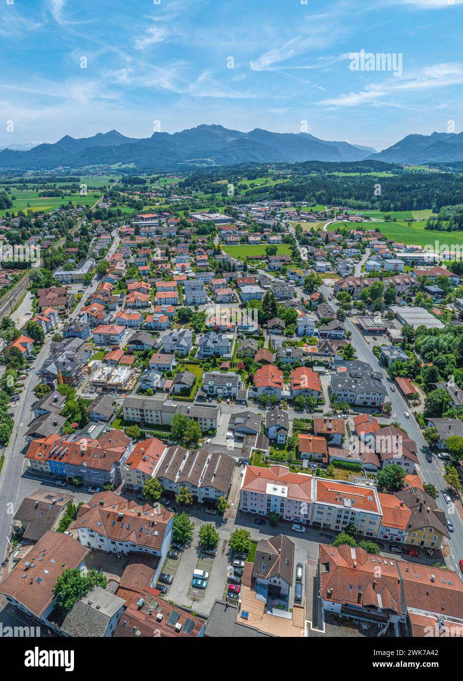 The municipality of Prien am Chiemsee in the Upper Bavarian Chiemgau ...