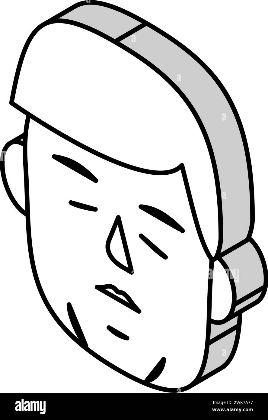 acromegaly endocrinology isometric icon vector illustration Stock ...