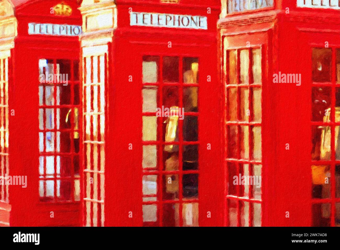 Red telephone boxes, Covent Garden, London, England Stock Photo - Alamy