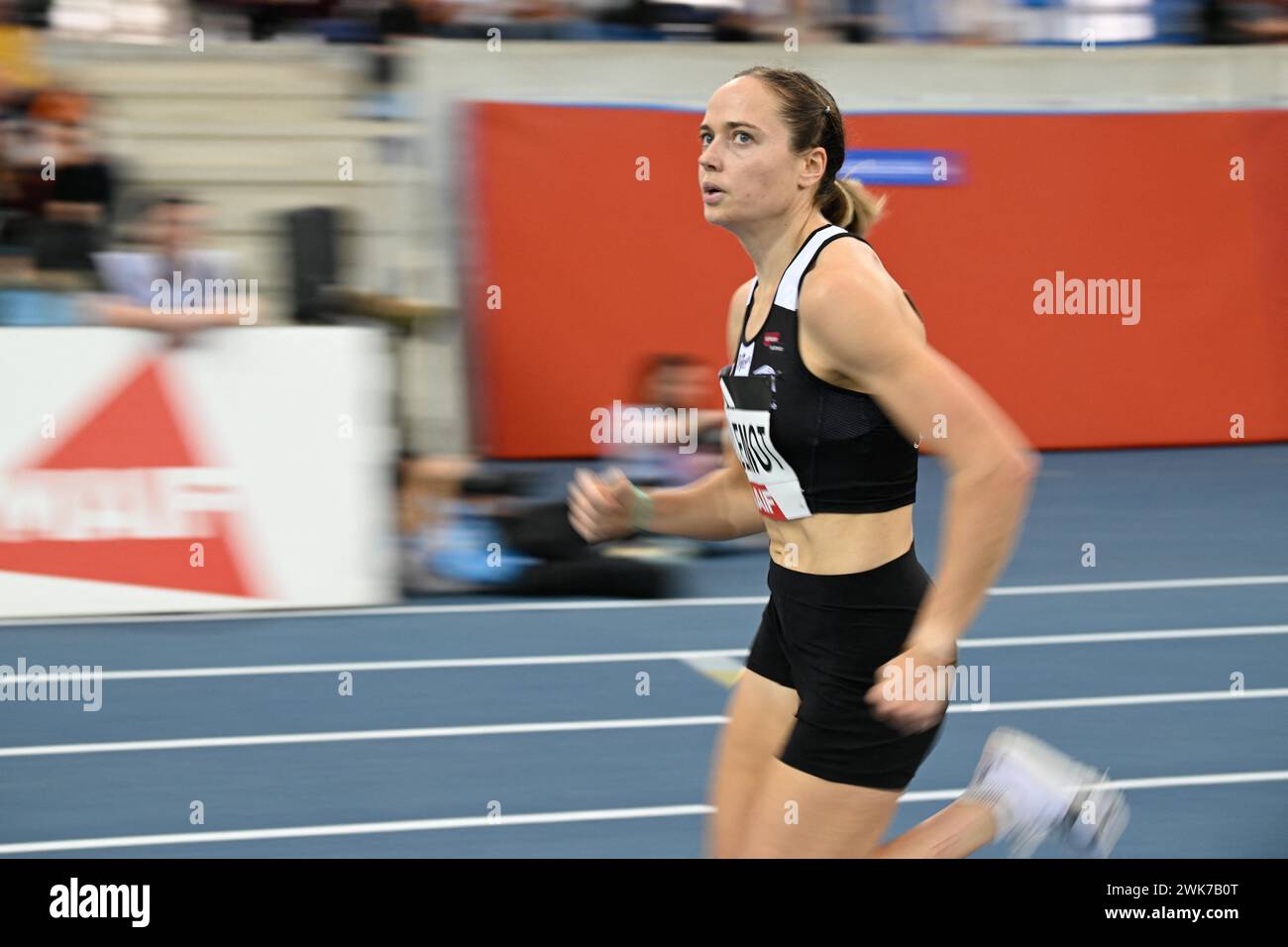 Miramas, France. 18th Feb, 2024. Agathe Guillemot wins 1500 m ...