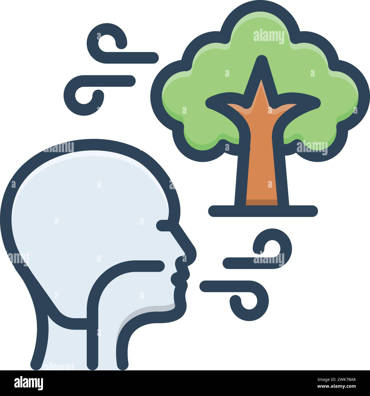 Fresh breathing illustration Stock Vector Images - Alamy