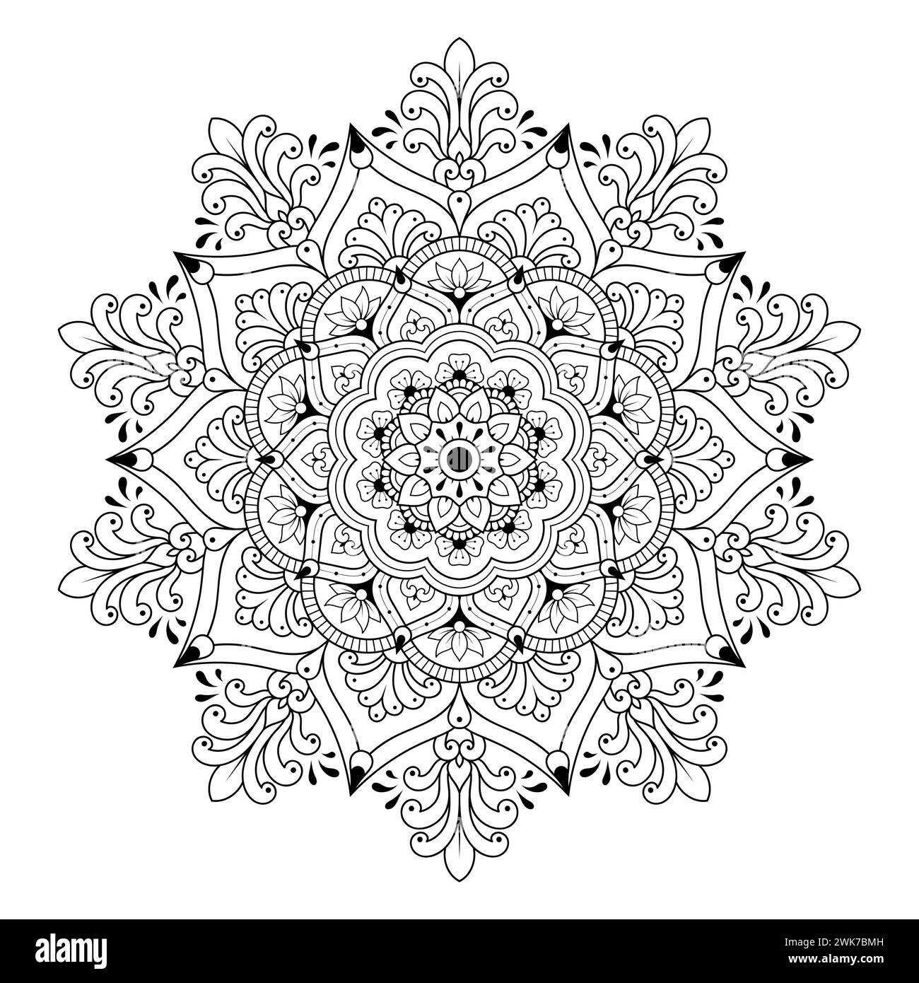 Mandala Coloring Book For Kids mandala Coloring Book Stock Vector Image