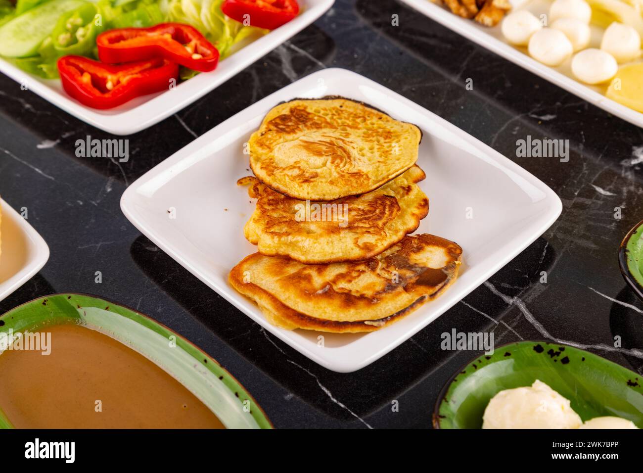 breakfast on. the table restaurant Stock Photo - Alamy
