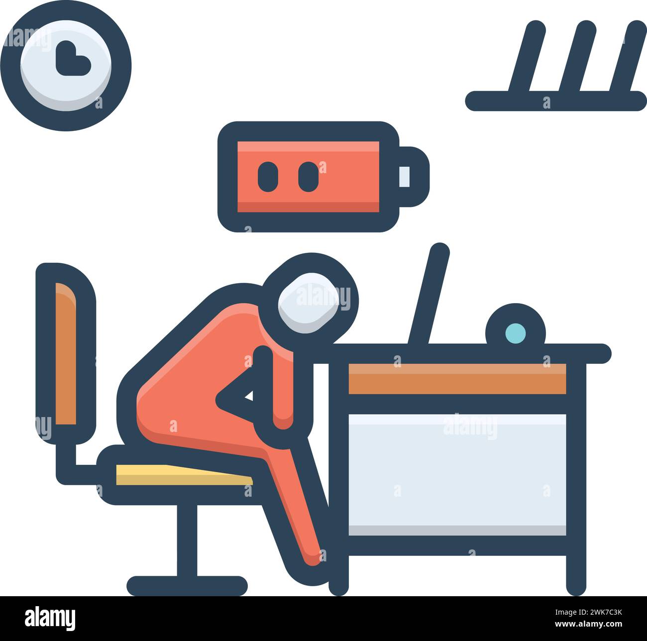 Overwork fatigue Cut Out Stock Images & Pictures - Alamy