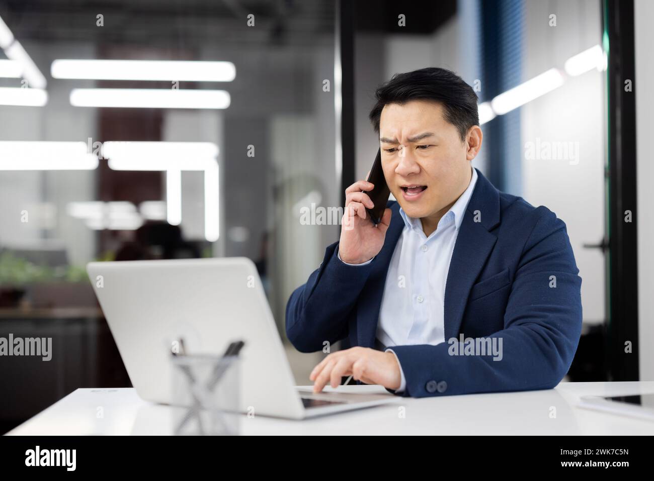 Annoyed person typing computer hi-res stock photography and images - Alamy