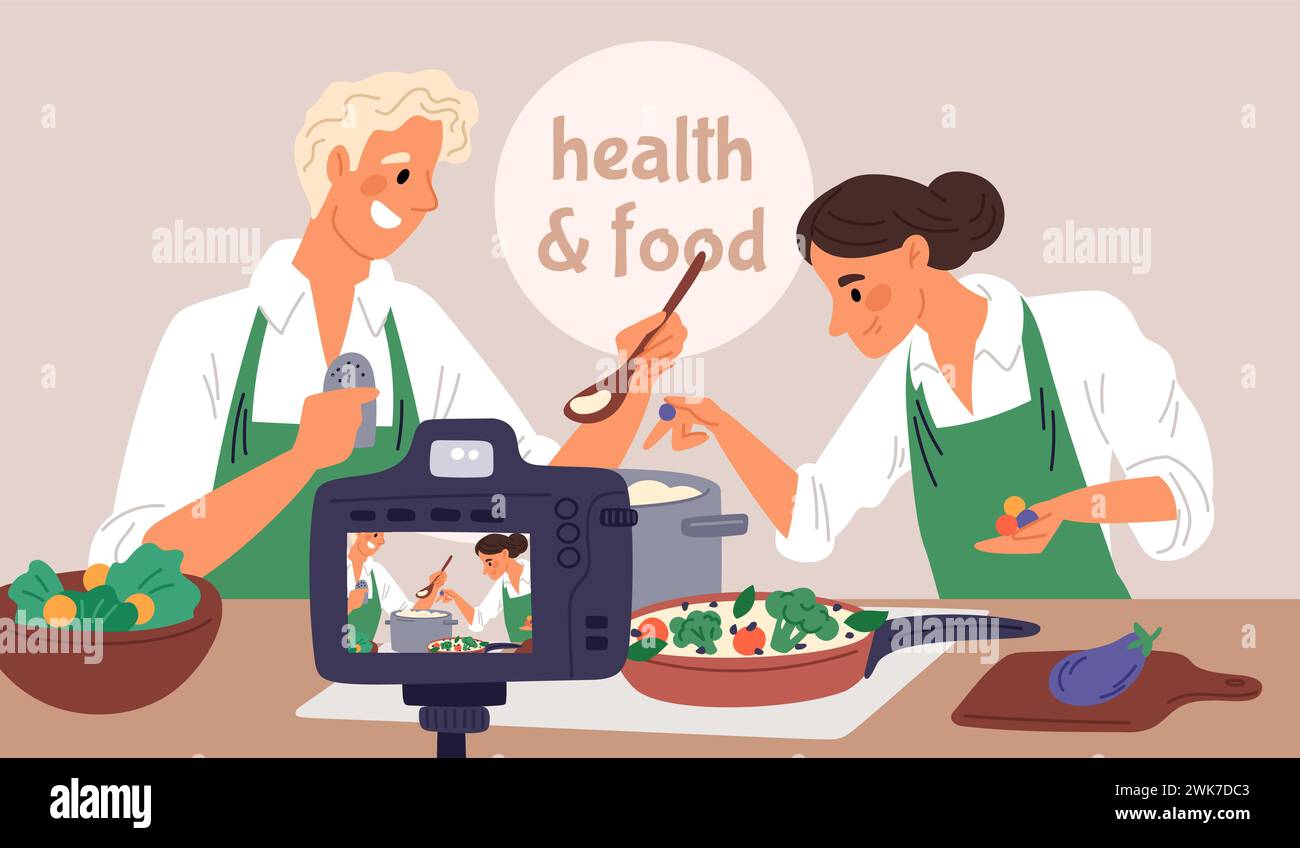 Vlog food Stock Vector Images - Alamy