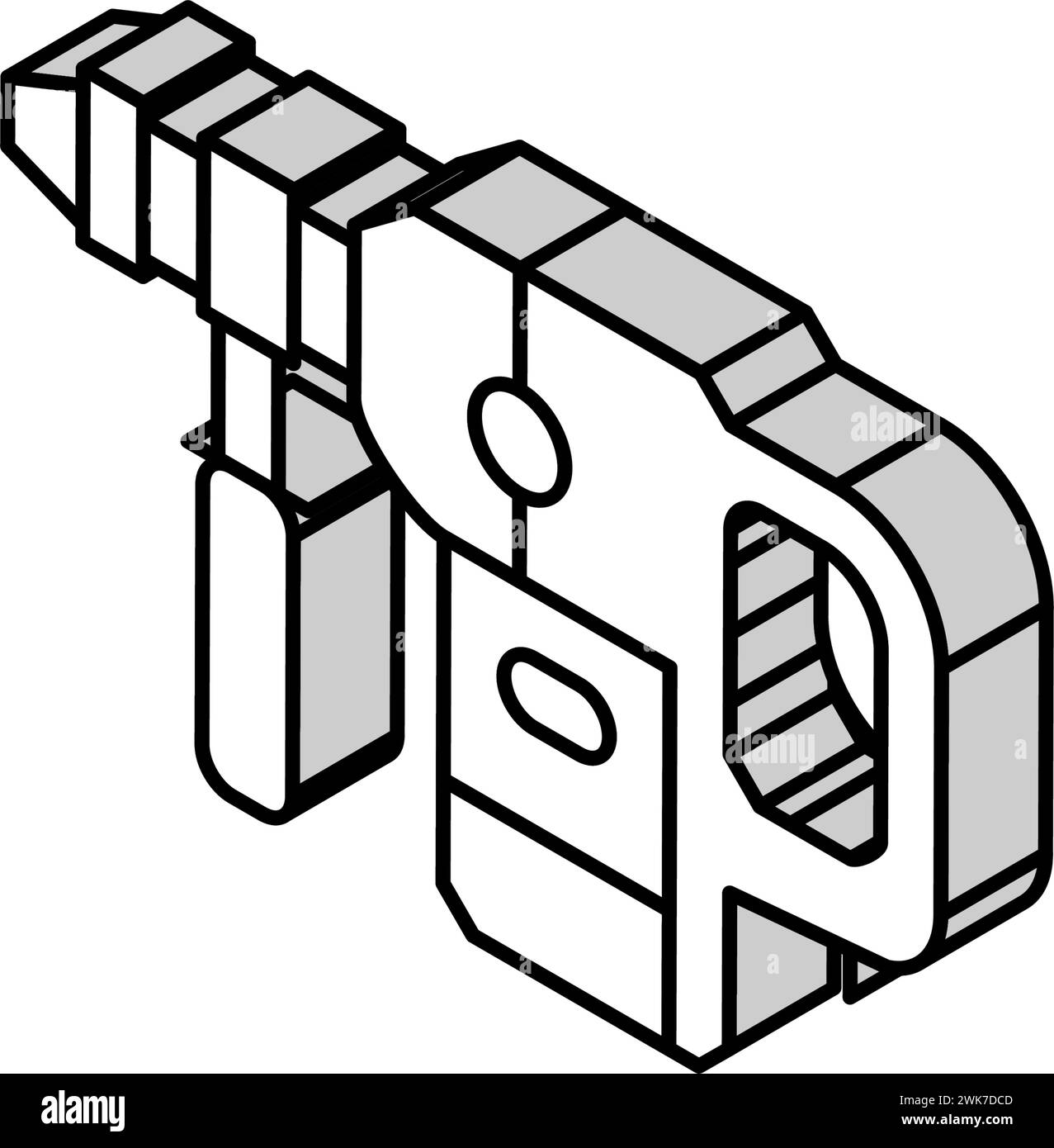 rotary hammer tool isometric icon vector illustration Stock Vector ...