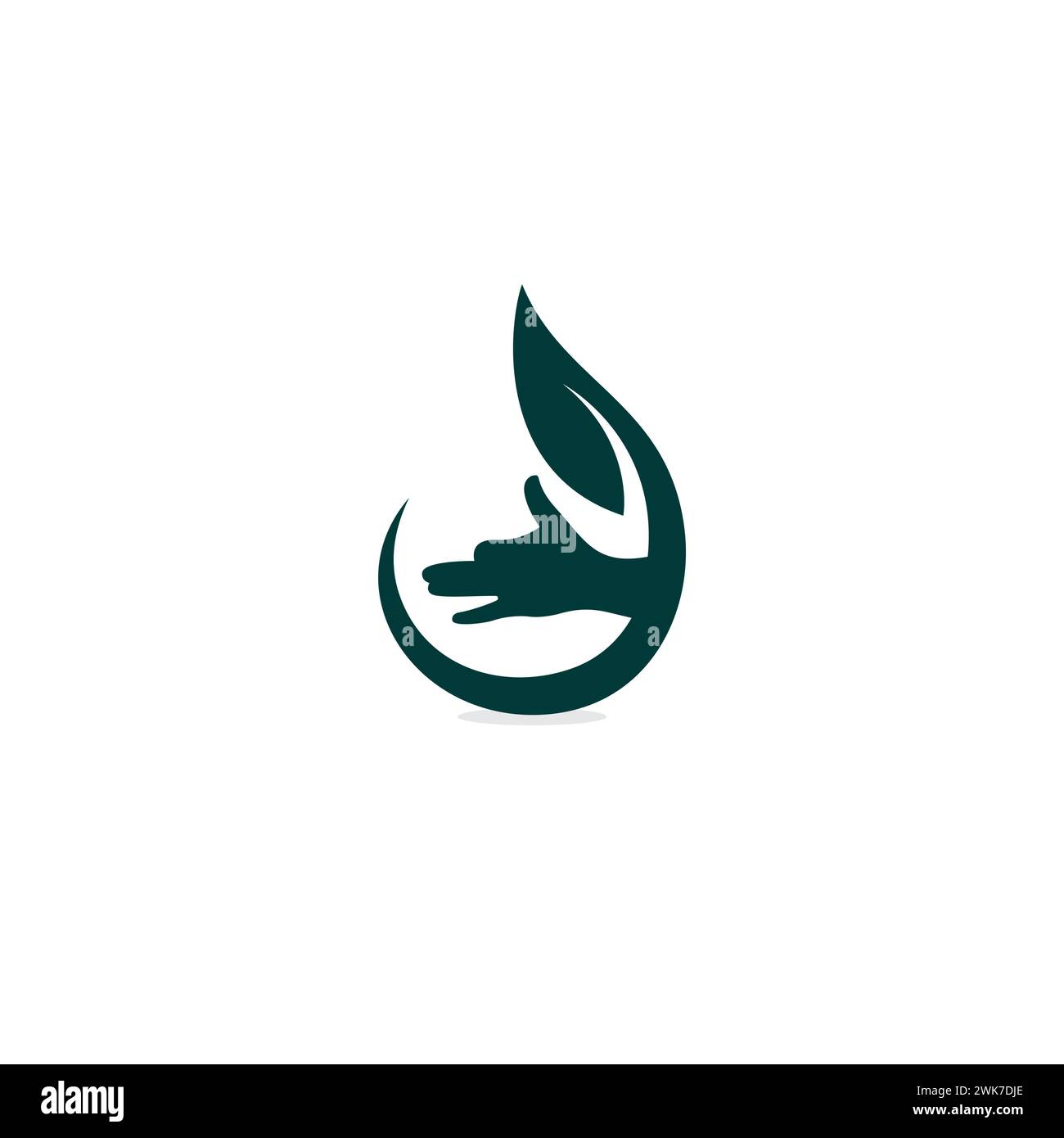 Hand Dog Logo Nature. Leaf Hand logo Stock Vector Image & Art - Alamy