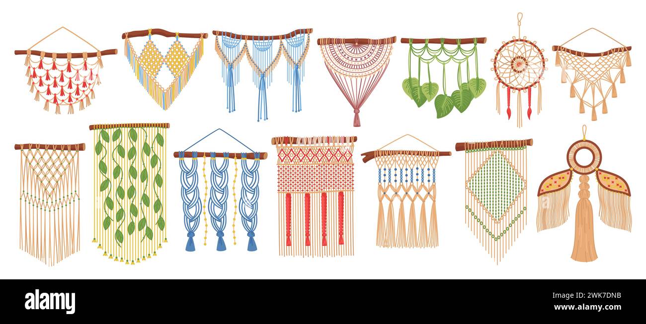 Macrame craft Stock Vector Images - Alamy