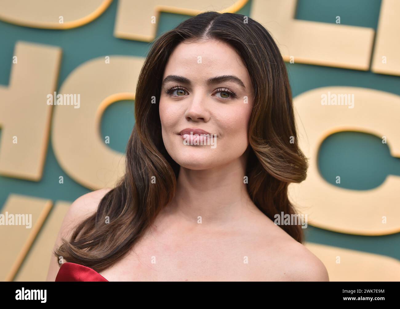 Santa Monica, USA. 18th Feb, 2024. Lucy Hale arriving at the 2024 ...