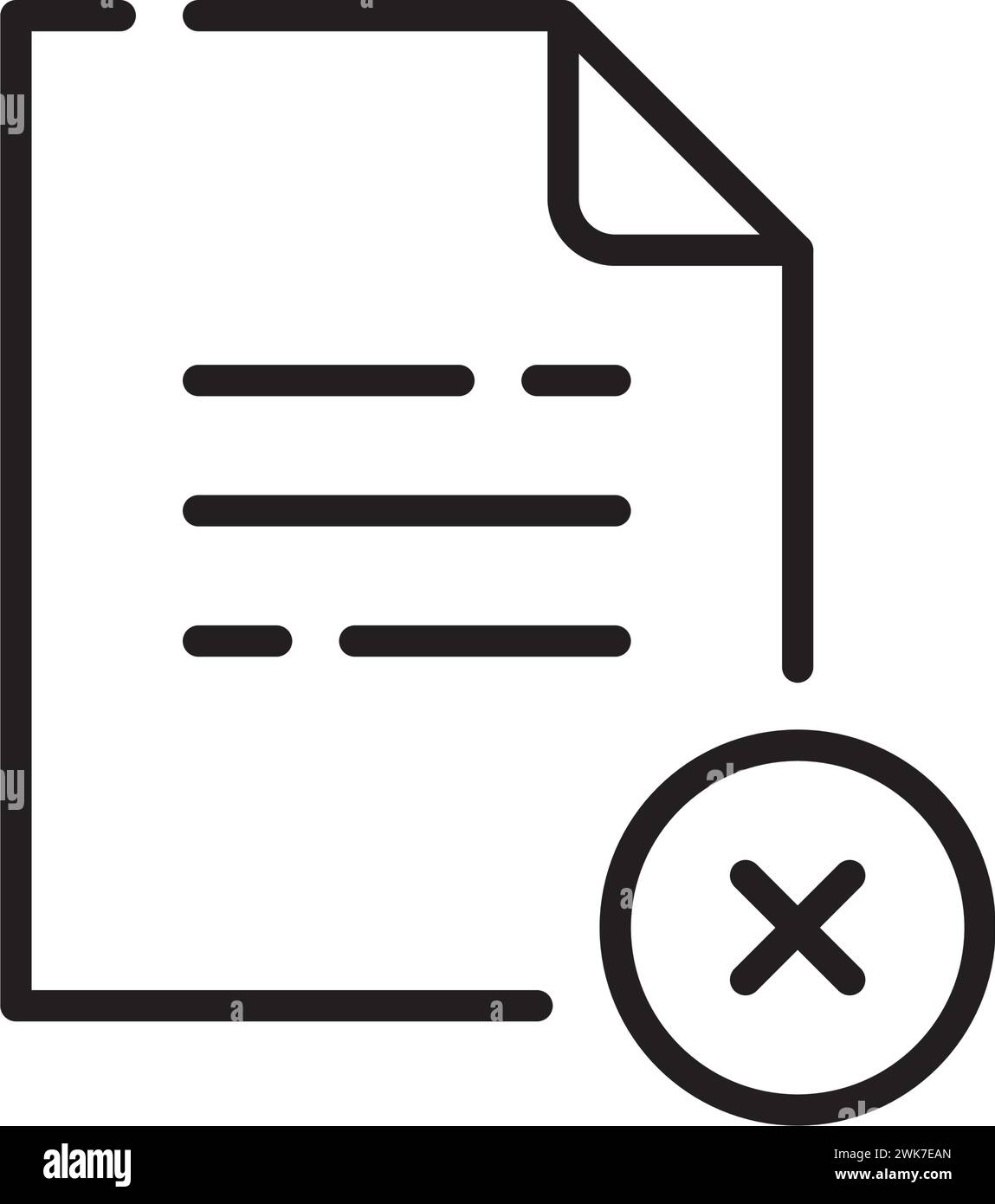 File delete icon. Pixel perfect, editable design Stock Vector Image ...