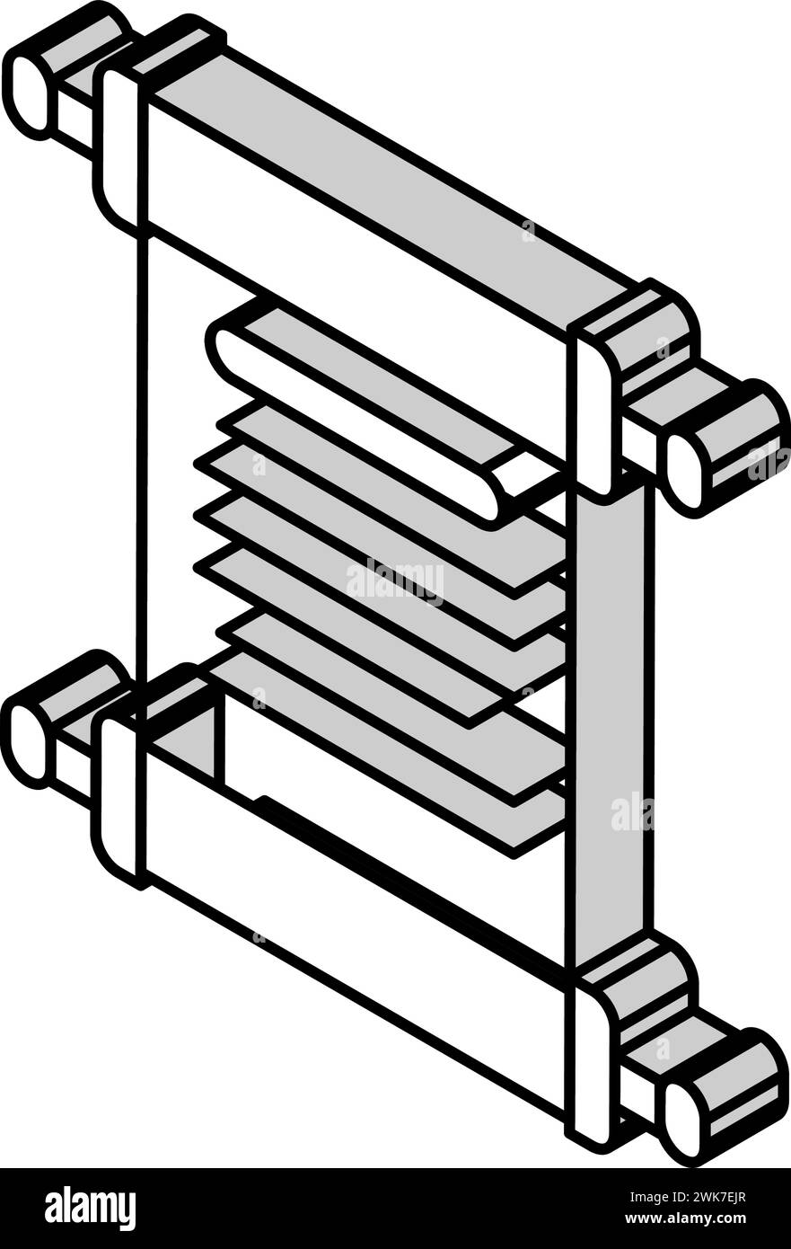 history scroll ancient greece isometric icon vector illustration Stock ...
