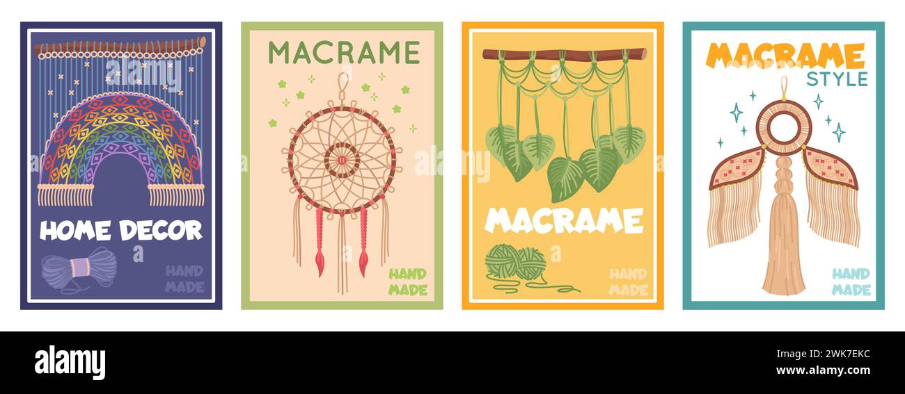 Macrame patterns Stock Vector Images - Alamy