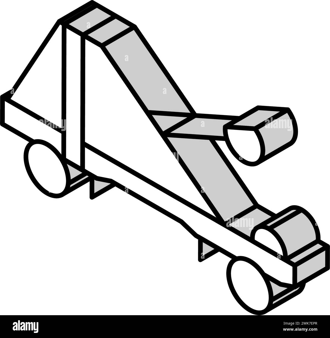 catapult weapon ancient rome isometric icon vector illustration Stock ...