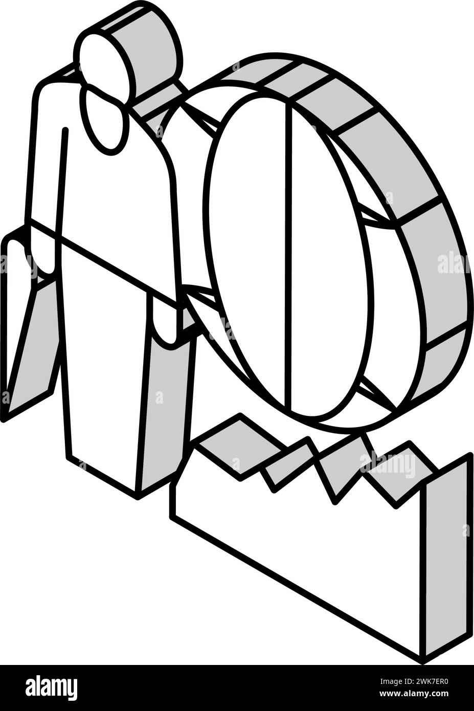 ageing social problem isometric icon vector illustration Stock Vector ...