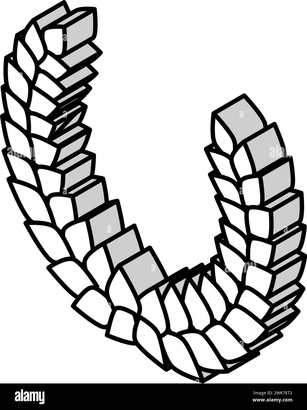 laurel wreath ancient rome isometric icon vector illustration Stock ...