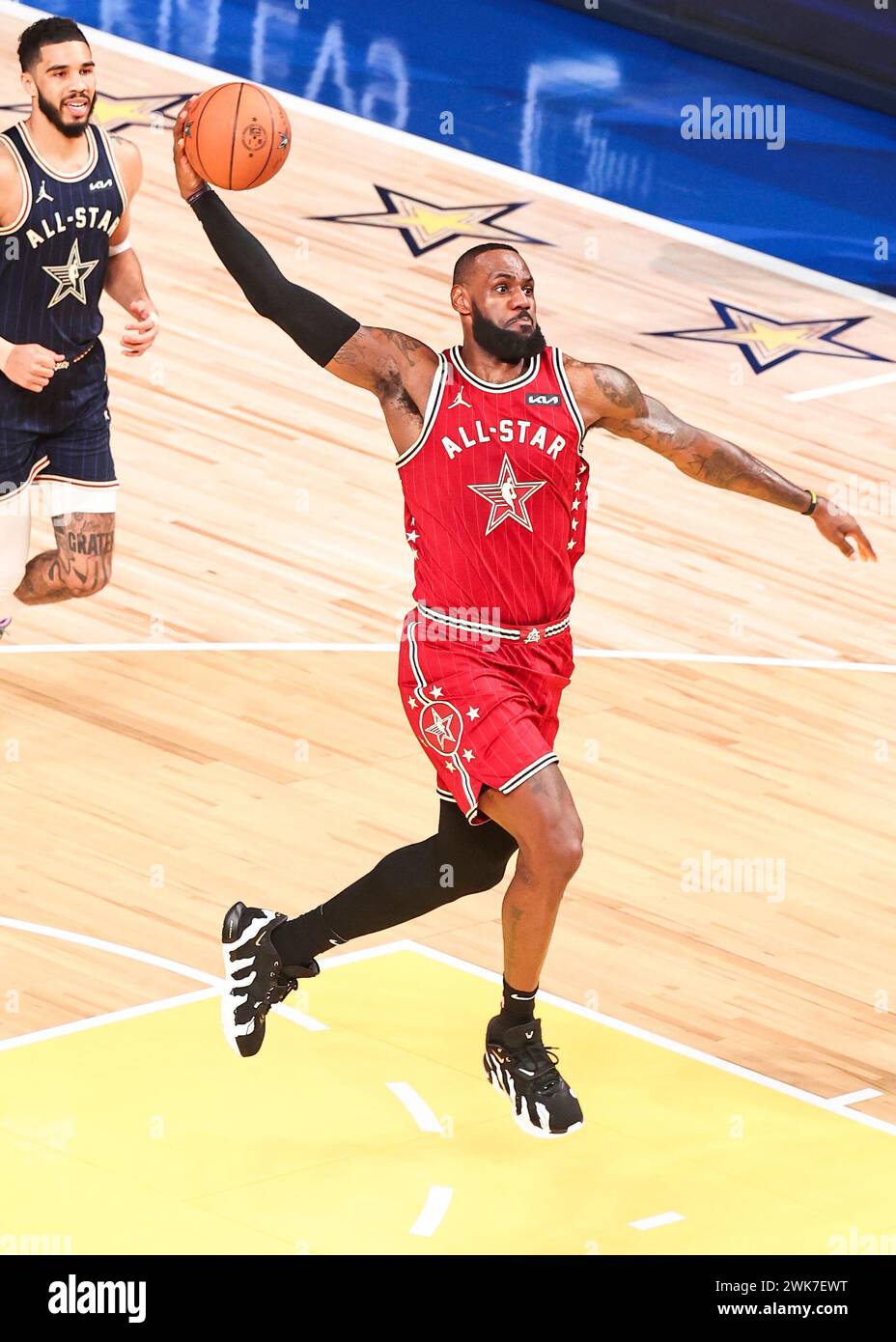 Indianapolis, USA. 18th Feb, 2024. Western Conference's LeBron James of ...