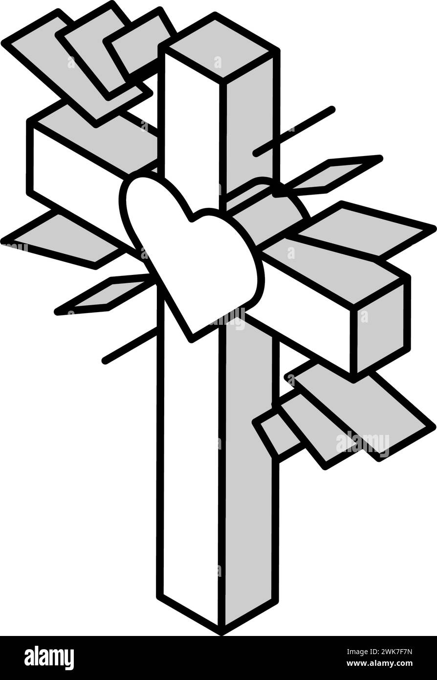 faith christianity isometric icon vector illustration Stock Vector ...