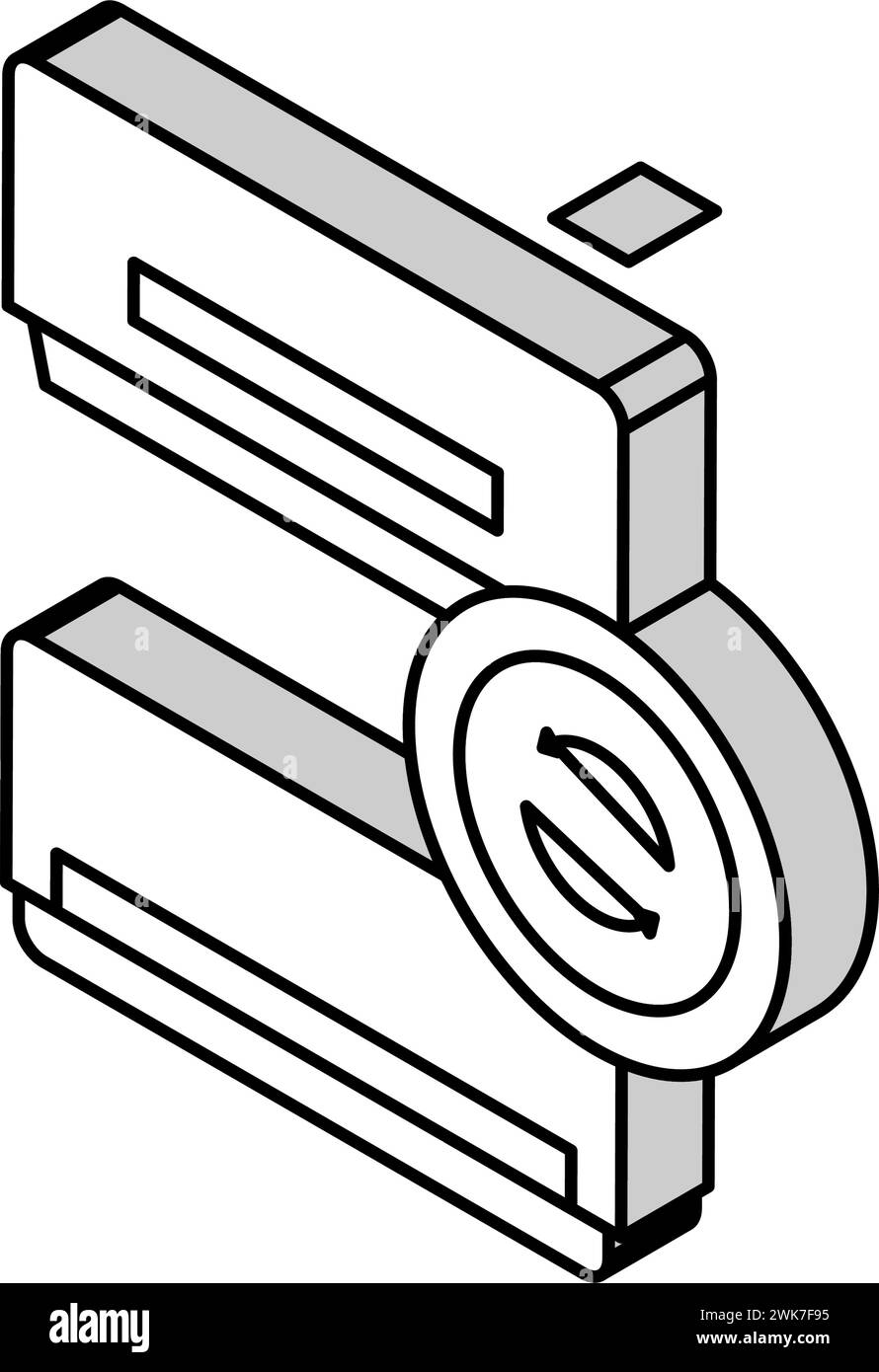 air conditioning replacement isometric icon vector illustration Stock ...