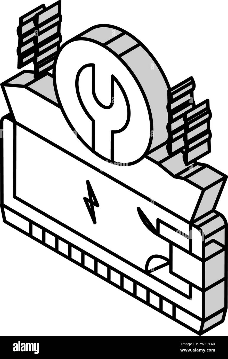 air conditioning repair isometric icon vector illustration Stock Vector ...