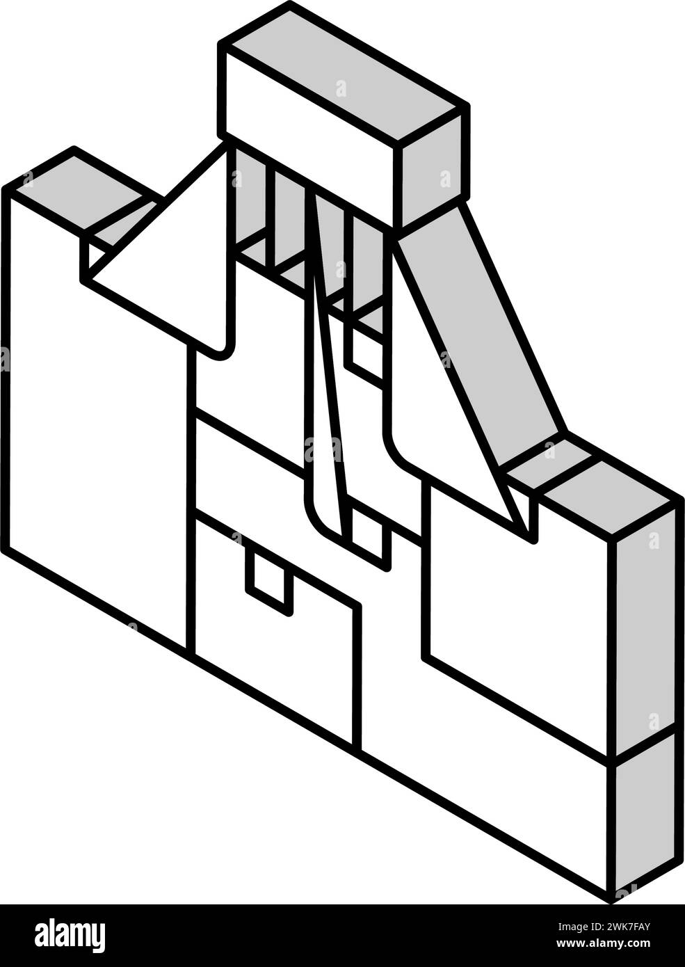 zoned heating cooling systems isometric icon vector illustration Stock ...