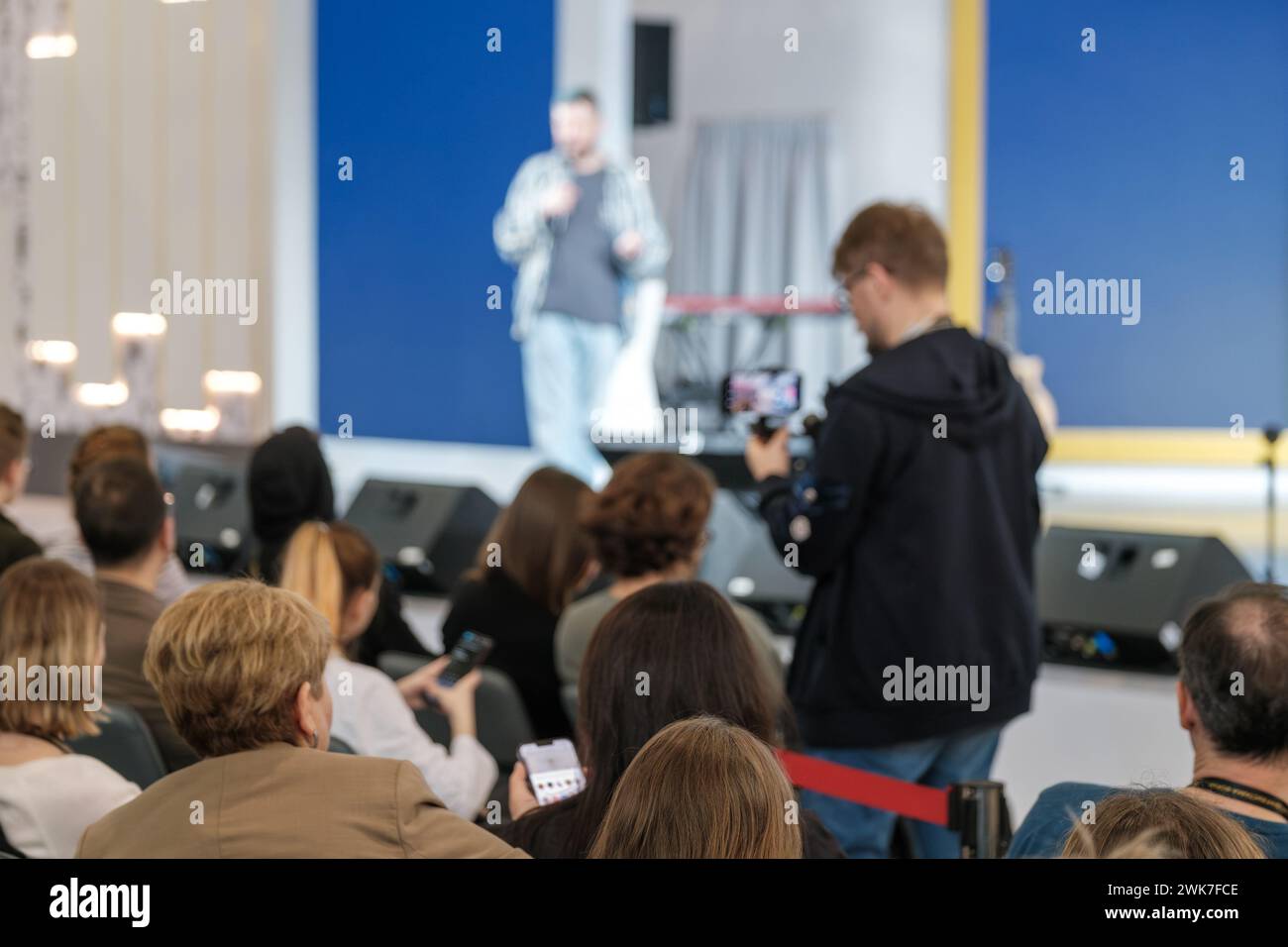 Filming speaker hi-res stock photography and images - Alamy