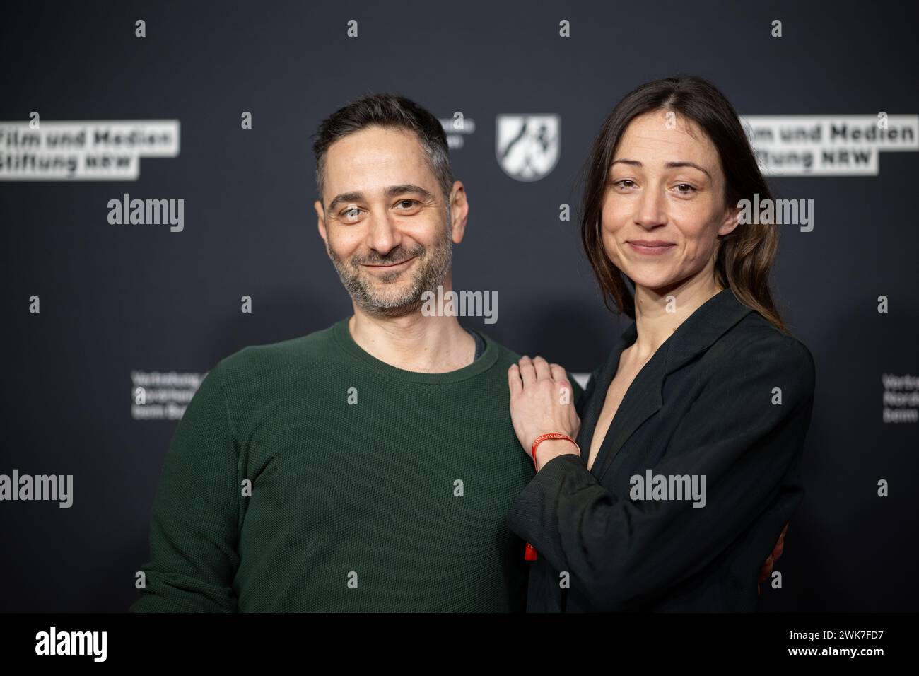 Berlin, Germany. 18th Feb, 2024. Actors Denis Moschitto and Aenne ...