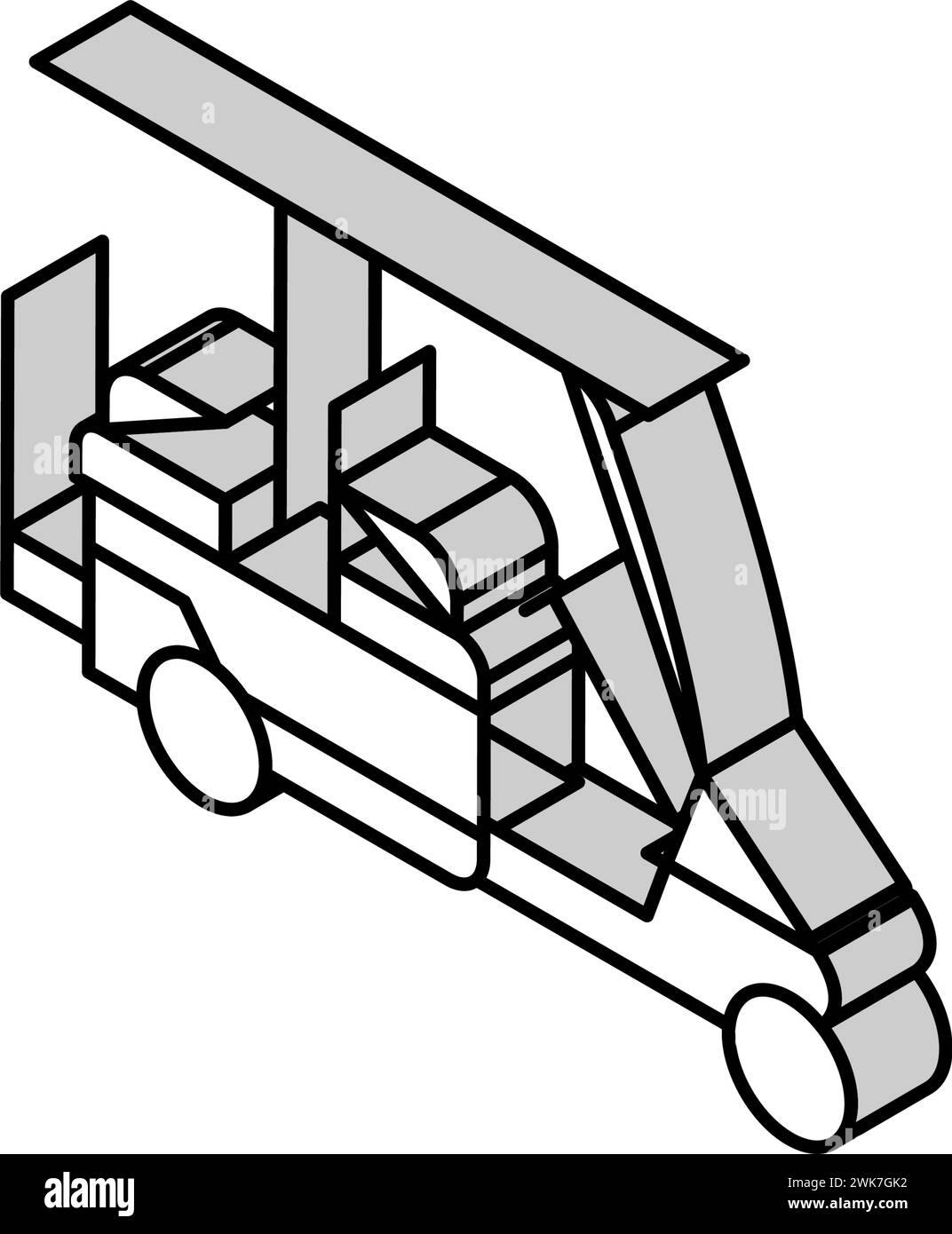 caddy golf club car isometric icon vector illustration Stock Vector ...